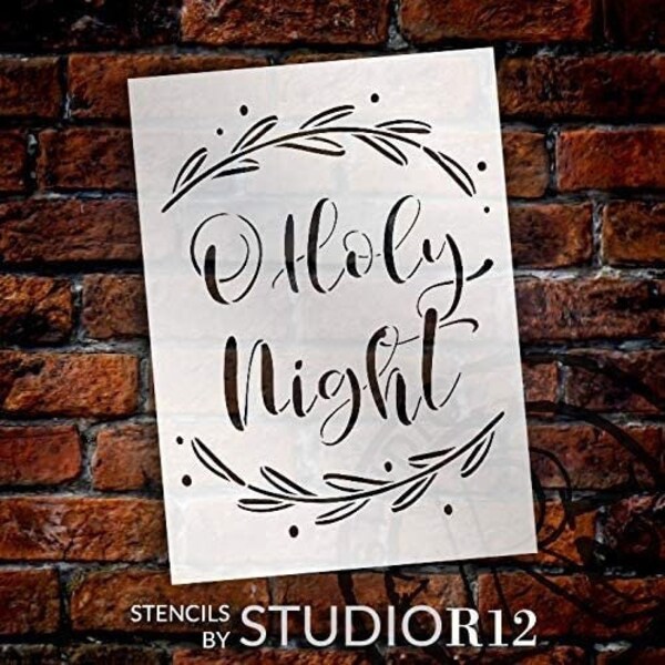 O Holy Night Stencil - Etsy
