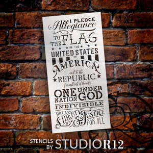 Pledge of Allegiance Word Stencil 12 X 24 STCL1250_2 by Studior12 - Etsy