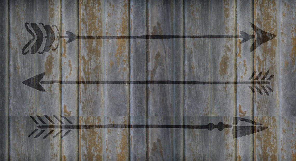 Rustic Arrows Art Stencil Select Size STCL1983 by - Etsy