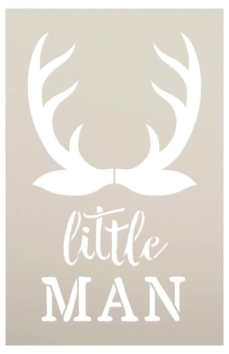 Little Man Antlers Word Art Stencil STCL1757 by - Etsy