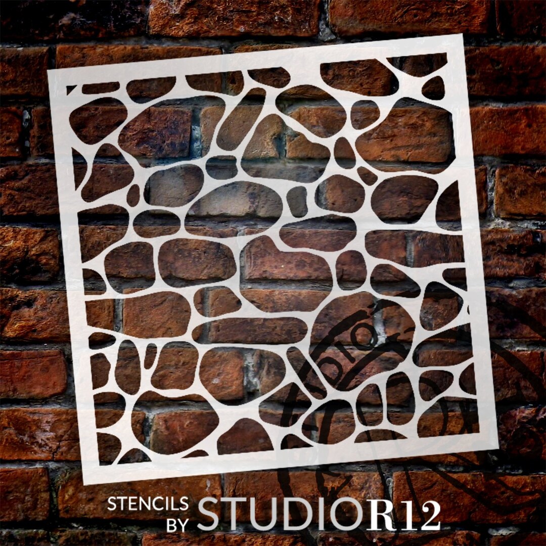 River Rock Repeatable Pattern Stencil by Studior12 Select - Etsy
