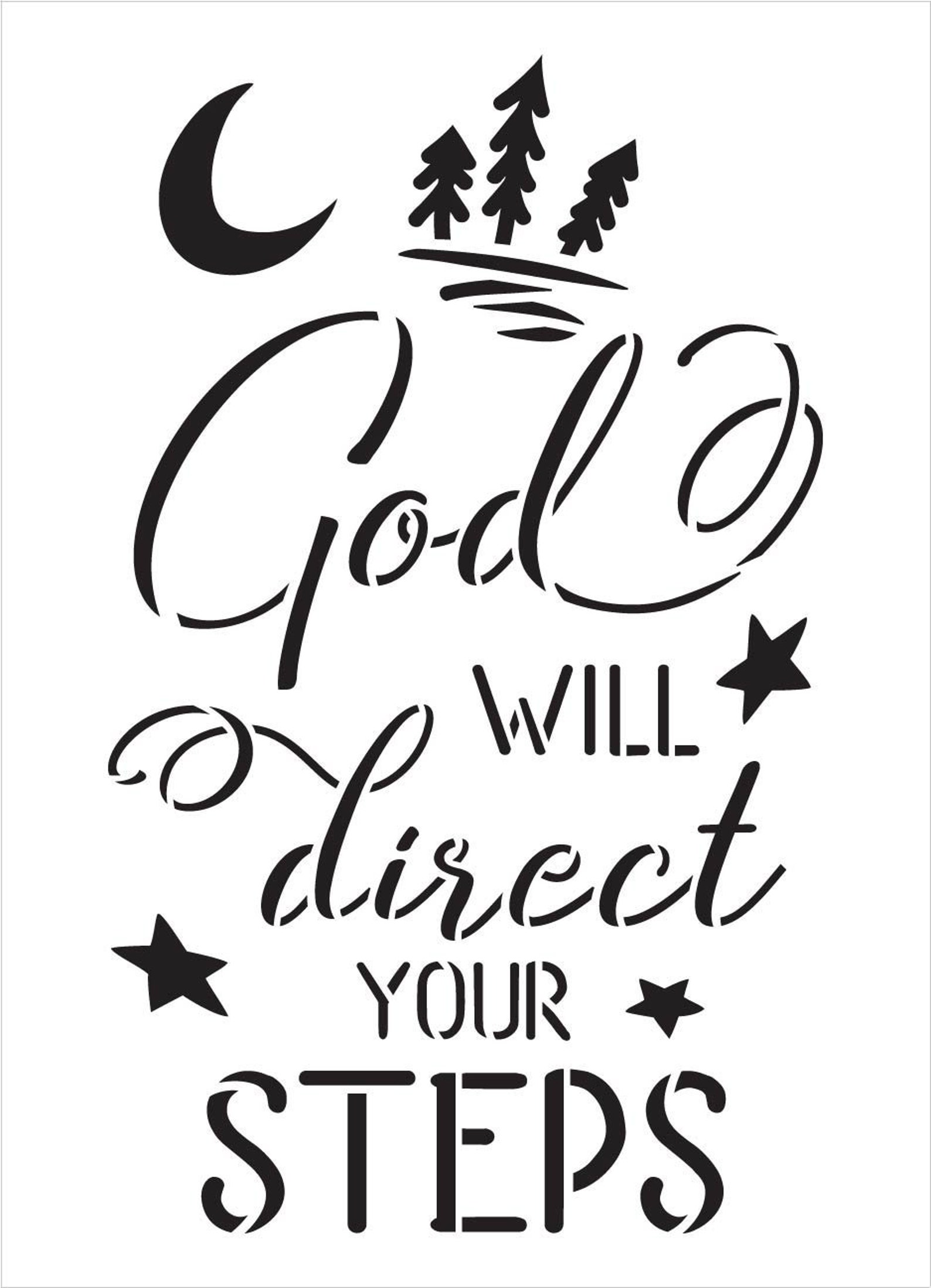 God Will Direct Your Steps Stencil by Studior12 DIY Faith - Etsy
