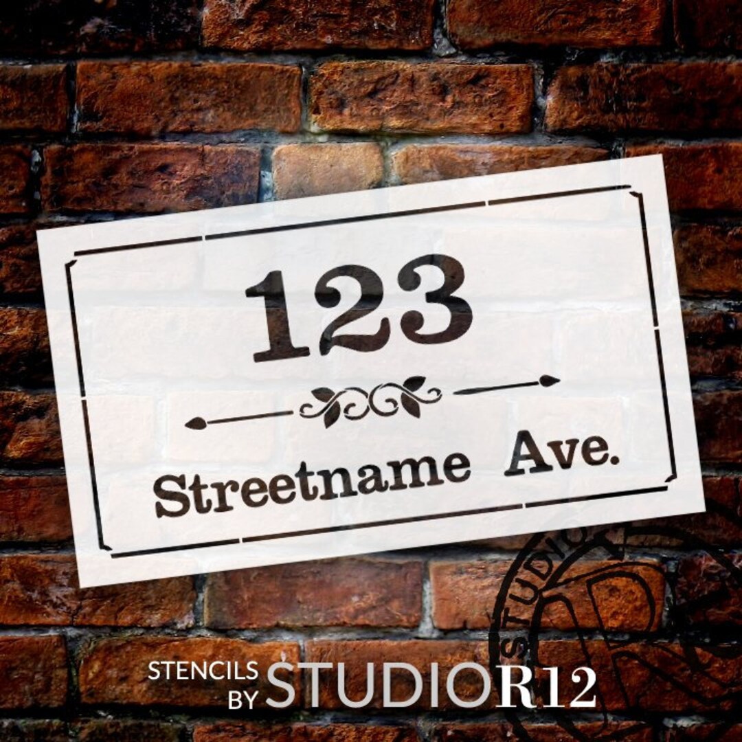 Personalized Country Style Address Stencil by Studior12 Paint Custom ...