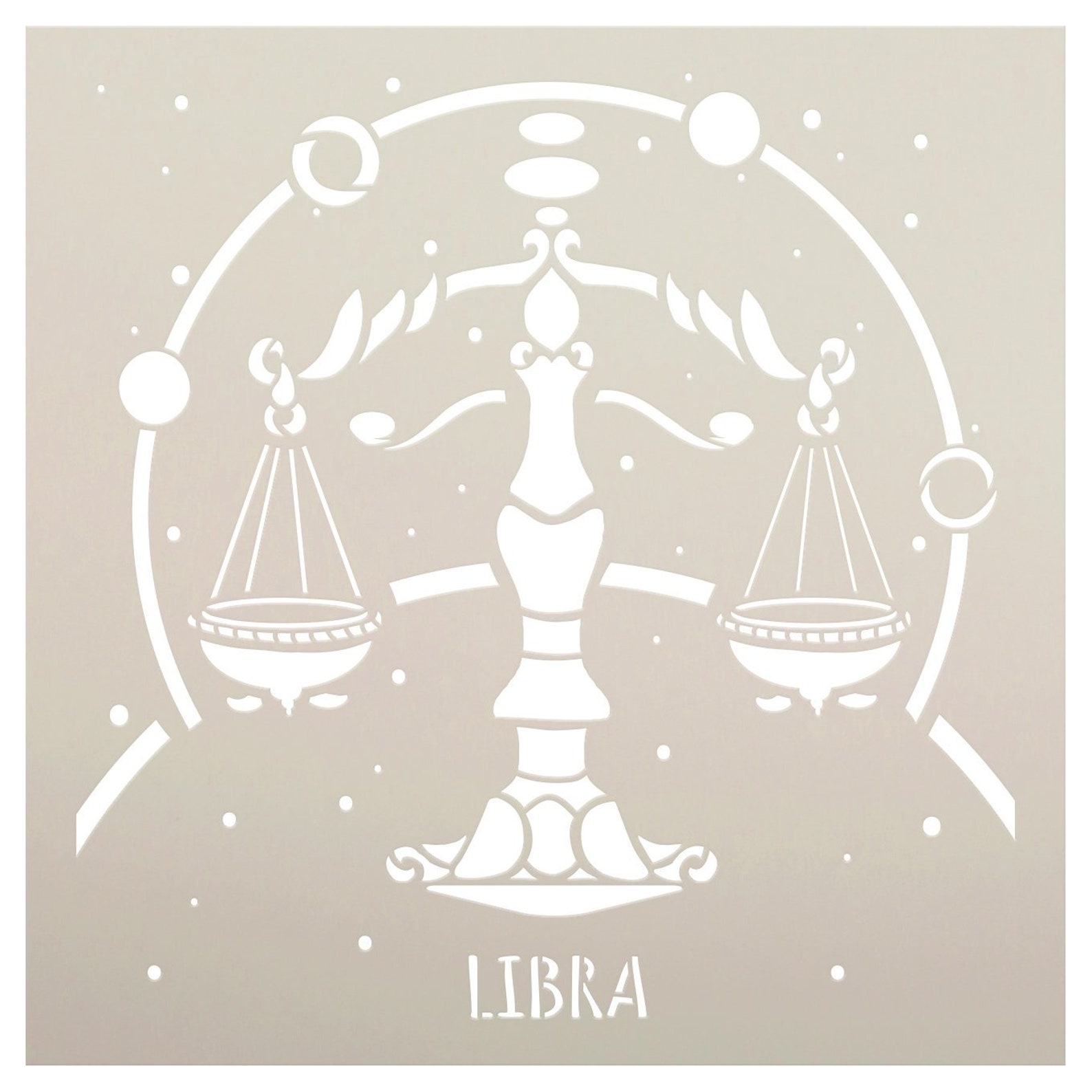 Libra Astrological Stencil by Studior12 DIY Star Sign Celestial Bedroom ...