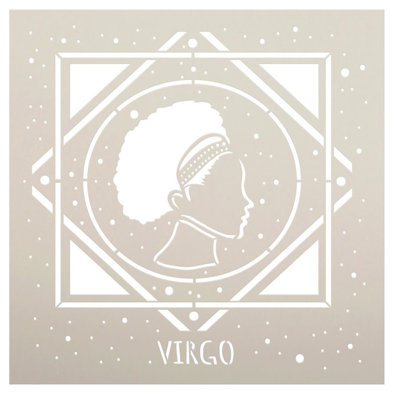 Virgo Zodiac Stencil by Studior12 DIY Star Sign Celestial - Etsy
