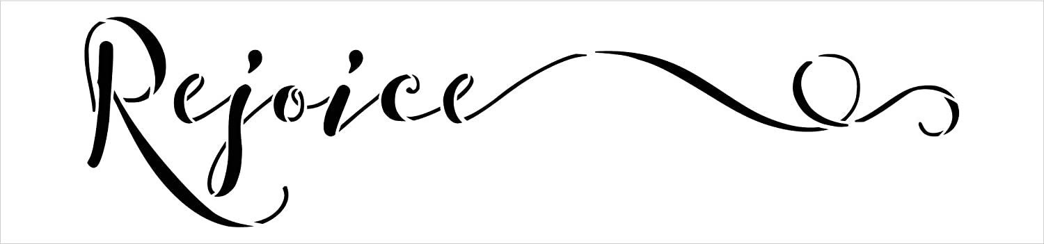 Rejoice Cursive Script Stencil by Studior12 DIY Faith | Etsy
