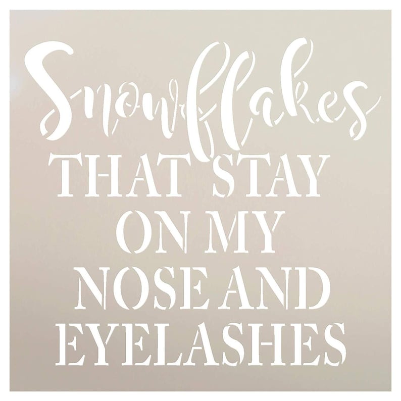 Snowflakes on Nose Eyelashes Stencil by Studior12 Reusable - Etsy