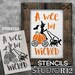 A Wee Bit Wicked Stencil by Studior12 Witch Pumpkin DIY Halloween Home ...