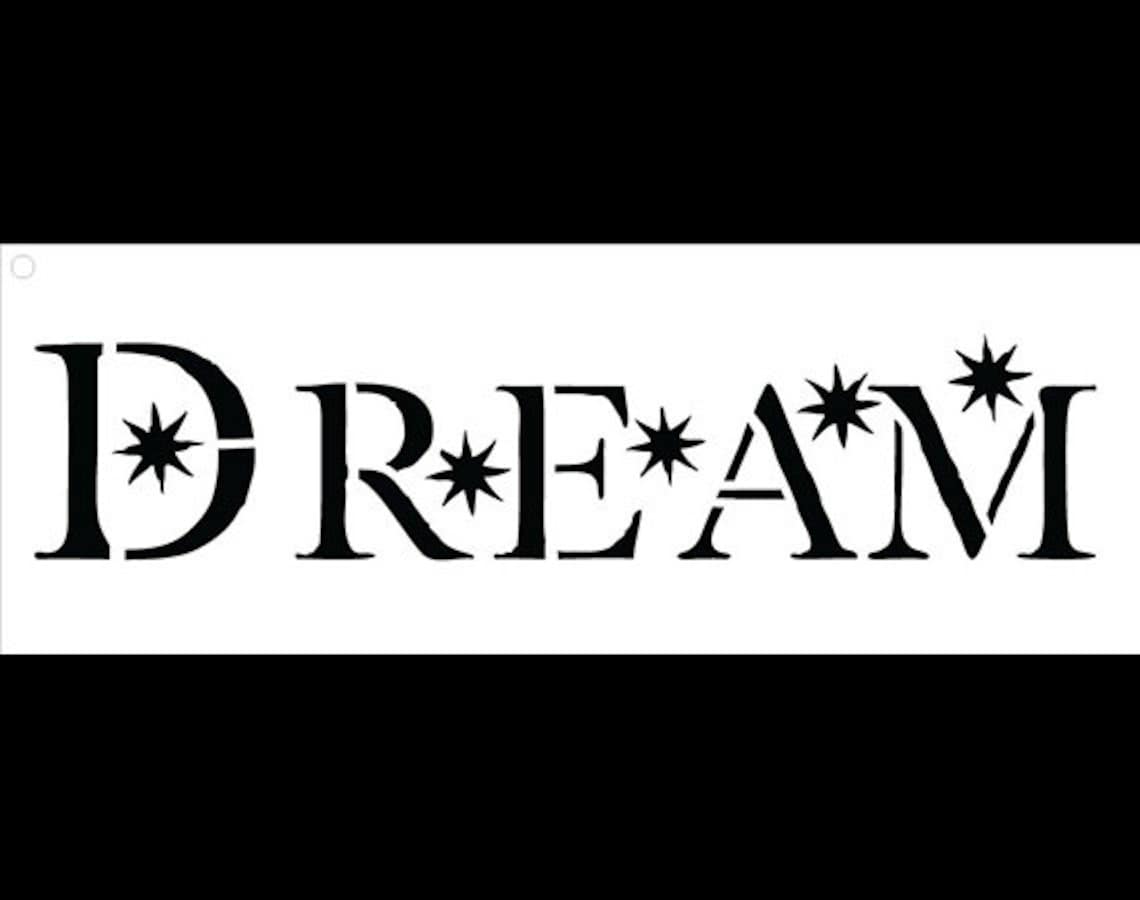 Dream-word Stencil-starry-select Size-sku: STCL667 - Etsy