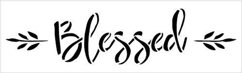 Blessed Cursive Script Font Stencil by Studior12 for - Etsy