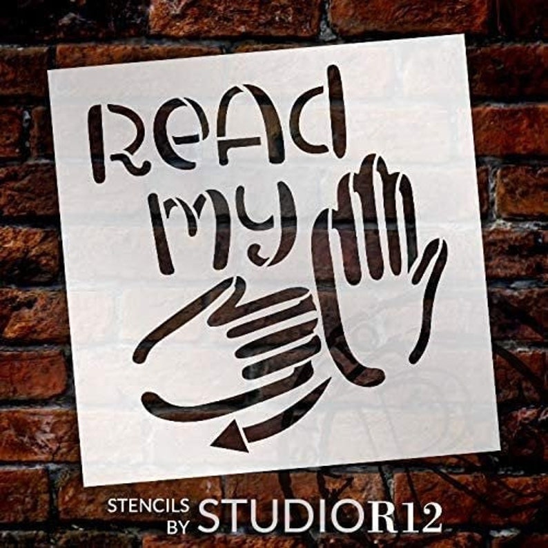 Read My Hands Stencil by Studior12 DIY ASL American Sign - Etsy