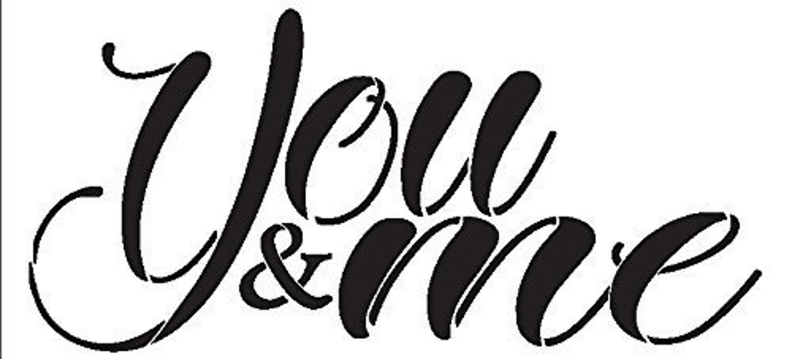 You & Me Stencil by Studior12 Reusable Mylar Template Use - Etsy