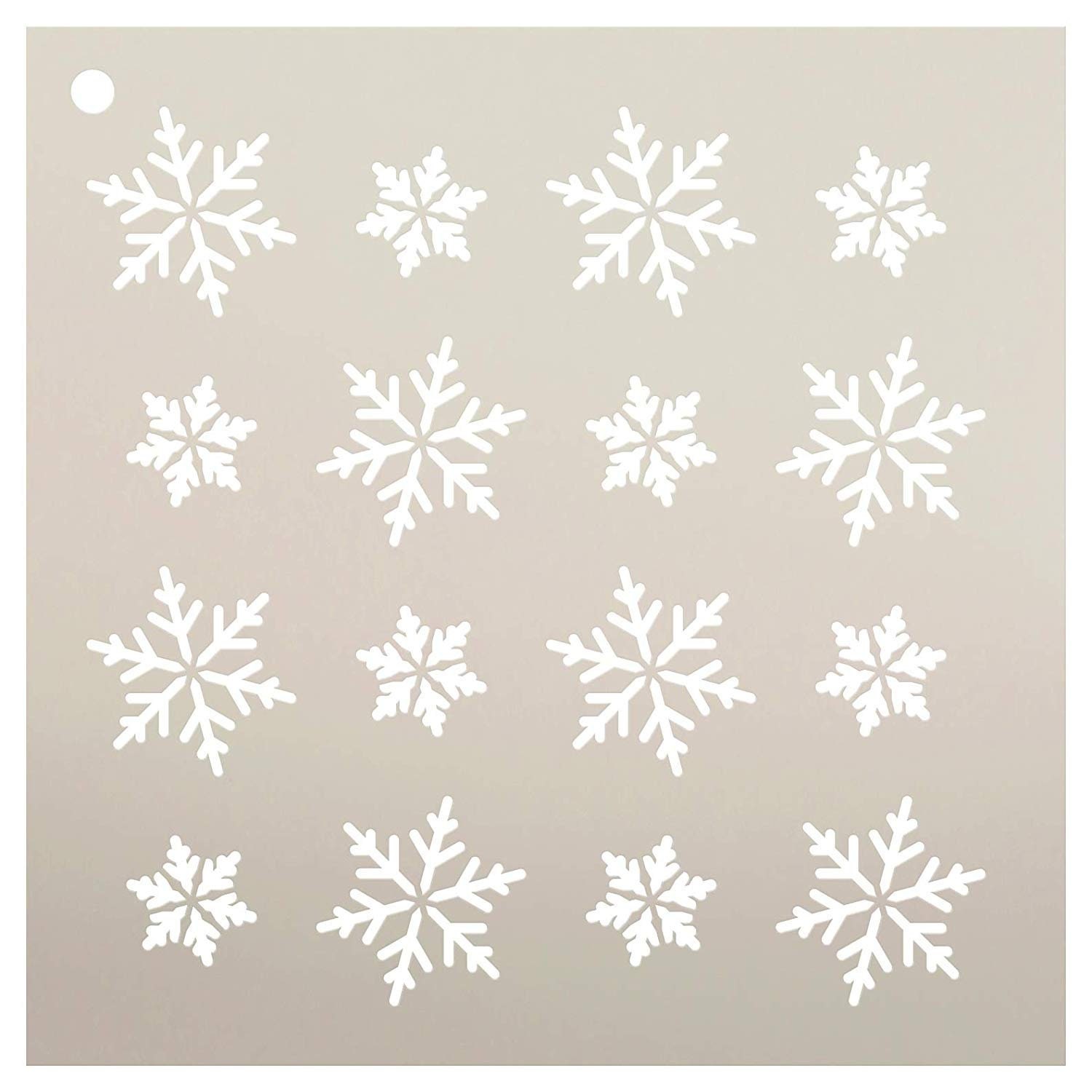 Simple Snowflakes Pattern Stencil by Studior12 DIY Winter - Etsy