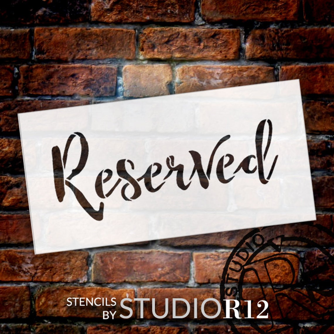 Wedding Sign Word Reserved Rustic Script Select Size - Etsy