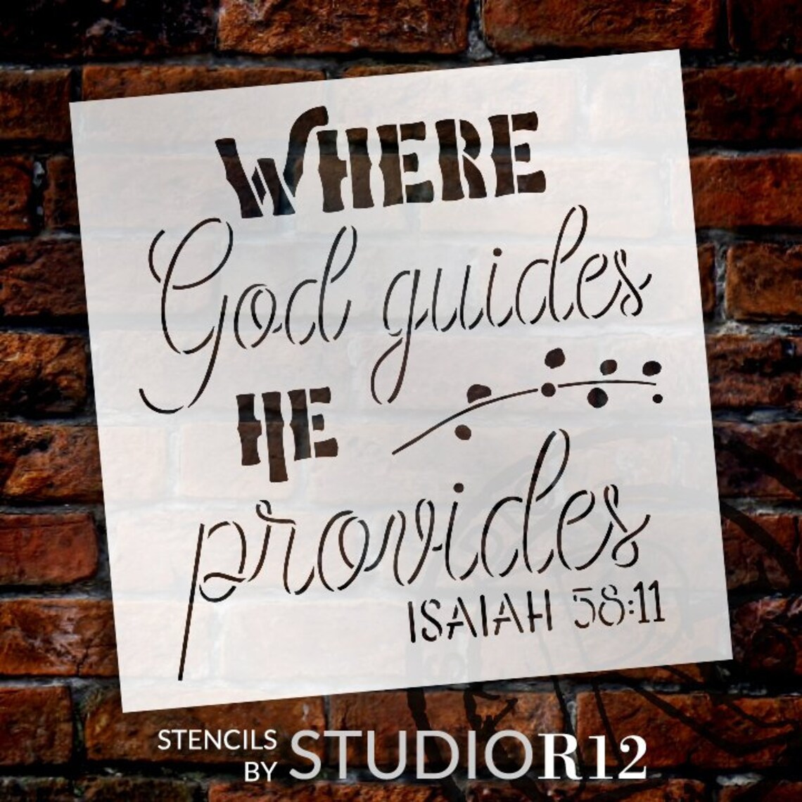 Isaiah 58:11 Bible Verse Stencil by Studior12 Where God - Etsy