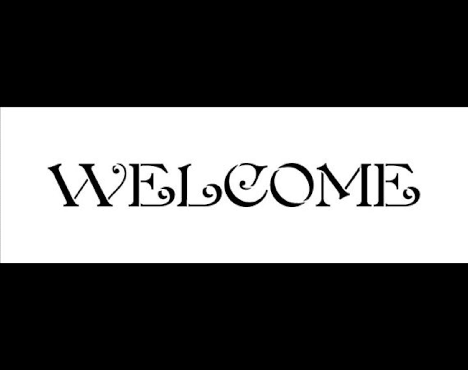 Welcome Word Stencil Victorian Country 15 X - Etsy