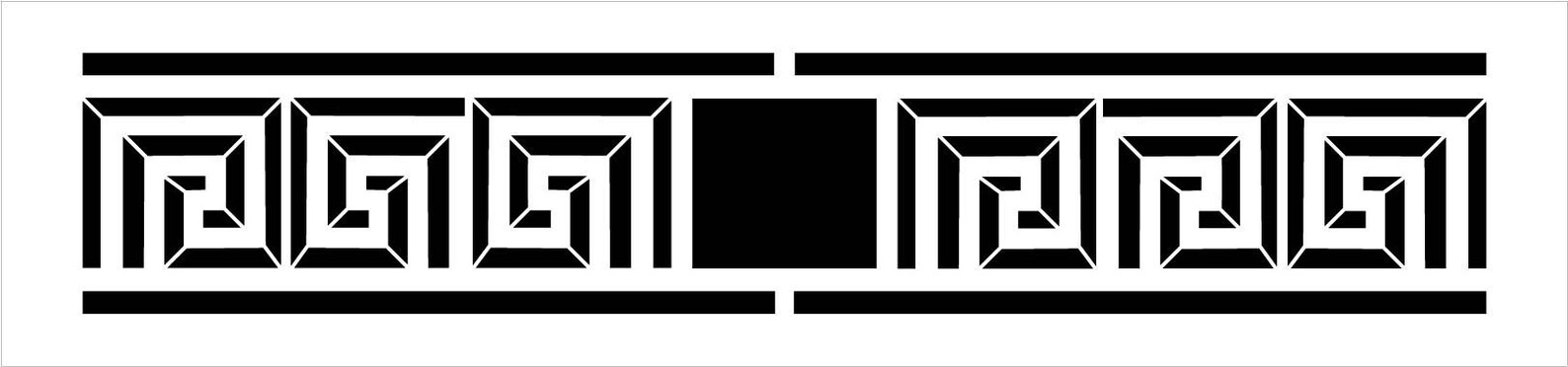 Meander Square Spiral Pattern Stencil by Studior12 DIY Greek | Etsy