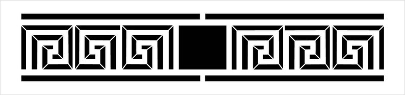 Meander Square Spiral Pattern Stencil by Studior12 DIY Greek | Etsy