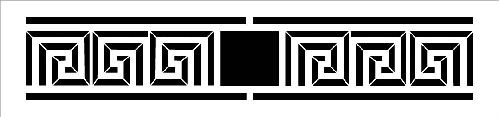 Meander Square Spiral Pattern Stencil by Studior12 DIY Greek - Etsy