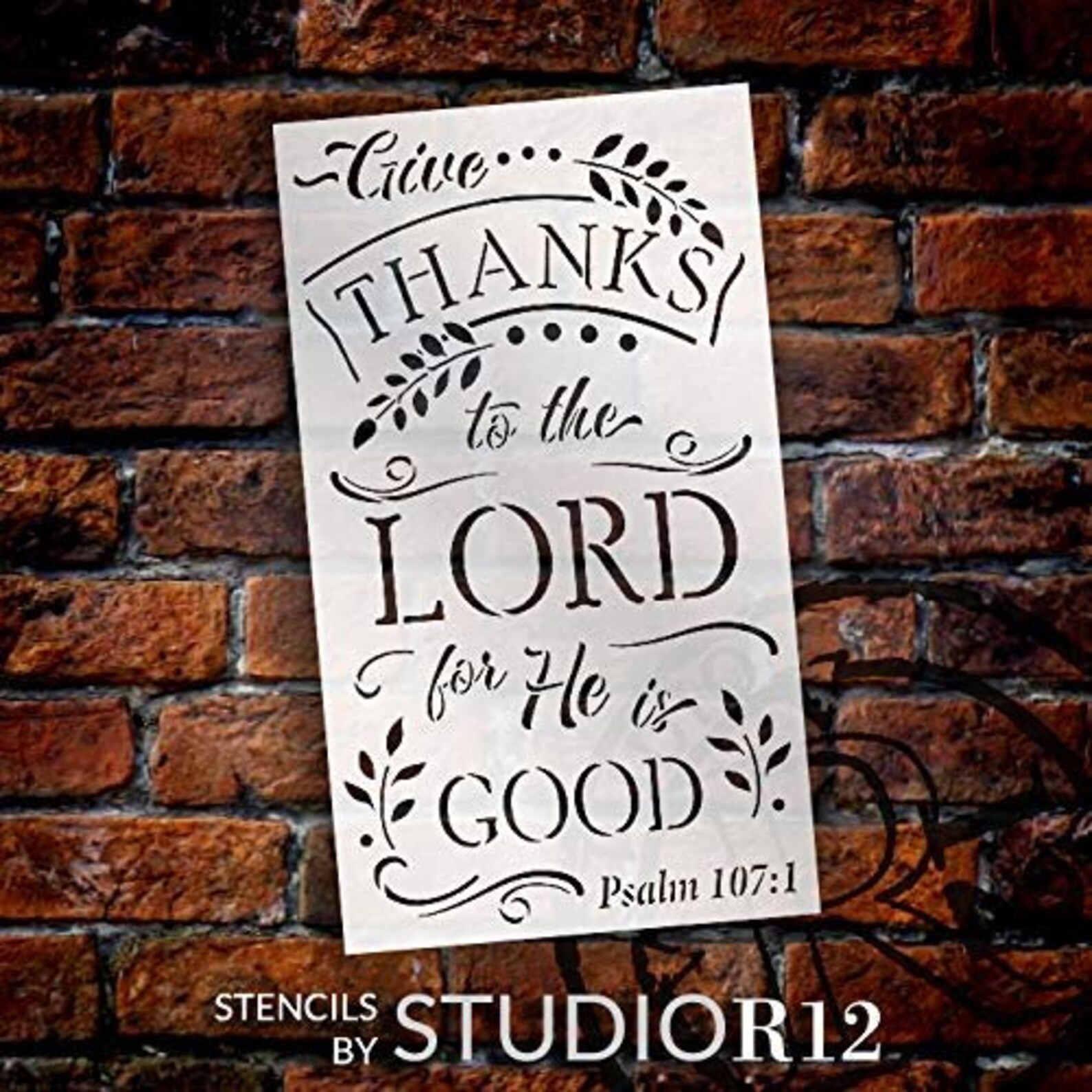 Give Thanks to the Lord Stencil by Studior12 DIY Fall Faith - Etsy