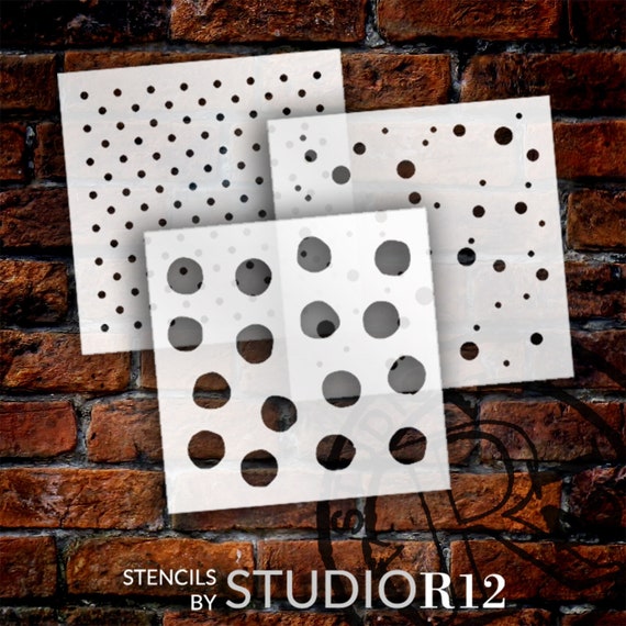Polka Dot Stencil Set by Studior12 USA MADE Simple Dot - Etsy