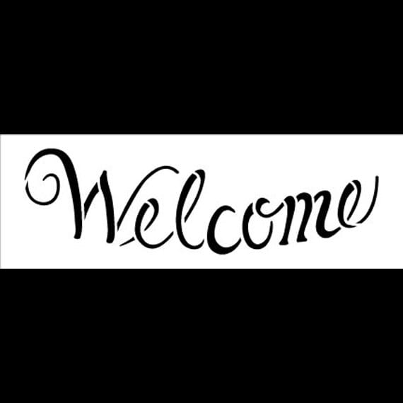 Welcome Elegant Curved 6 X 2 by Studior12 | Etsy