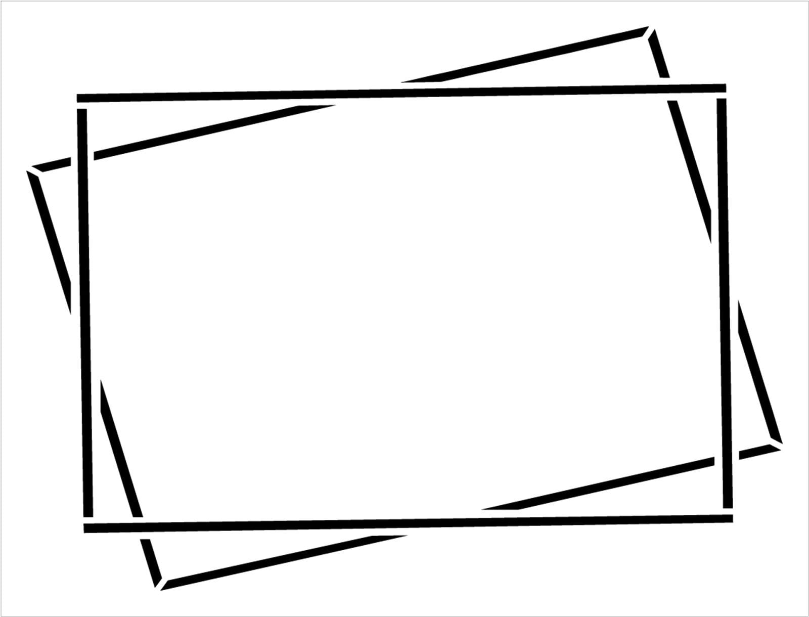 Double Geometric Tall Rectangular Frame Stencil by Studior12 - Etsy