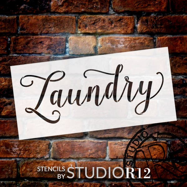 Laundry Stencil - Etsy