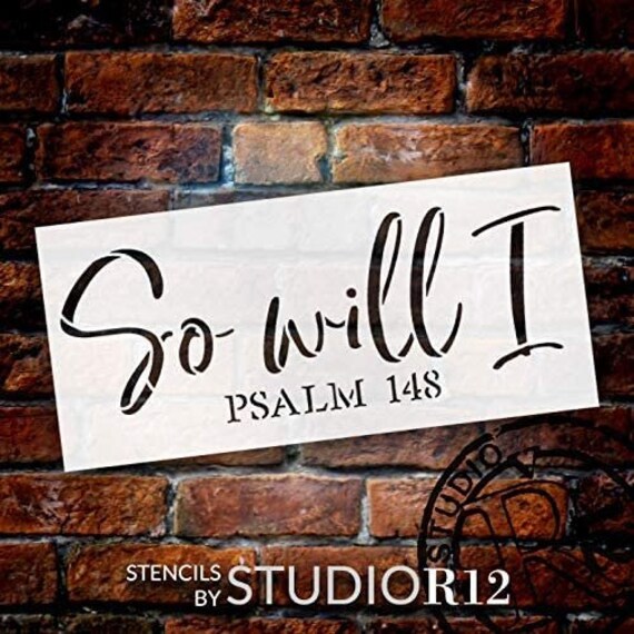So Will I Stencil by Studior12 DIY Bible Verse Family Home | Etsy