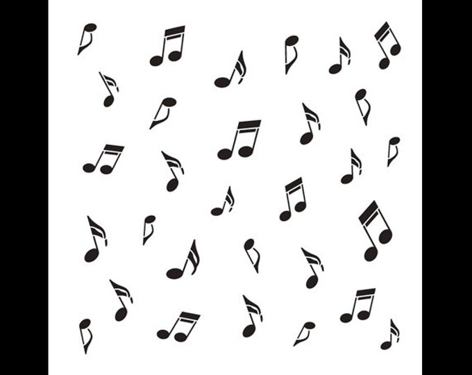 Music Notes Pattern Stencil Select Size STCL708 by - Etsy