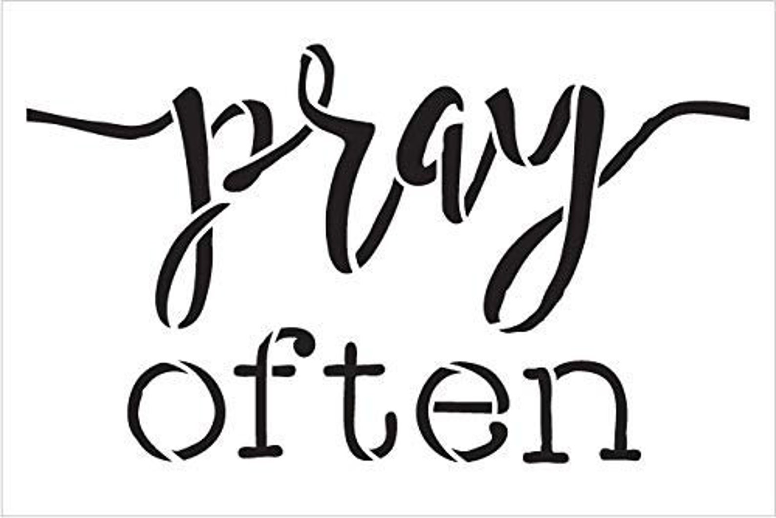 Pray Often Stencil by Studior12 Reusable Mylar Template - Etsy