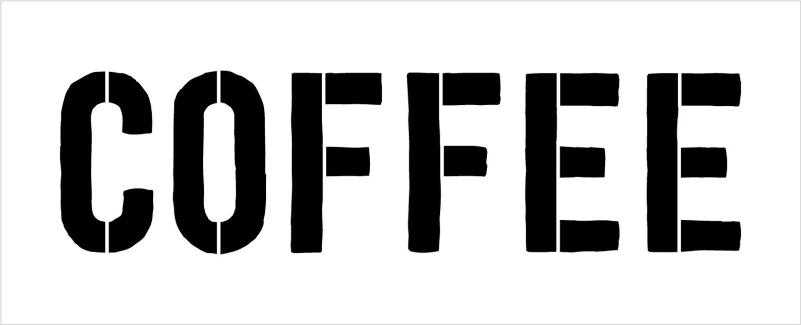 Coffee Typography Word Art Stencil by Studior12 Select Size - Etsy