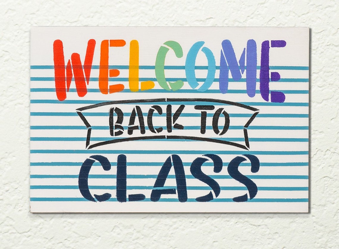 Welcome Back to Class Stencil by Studior12 Craft DIY - Etsy