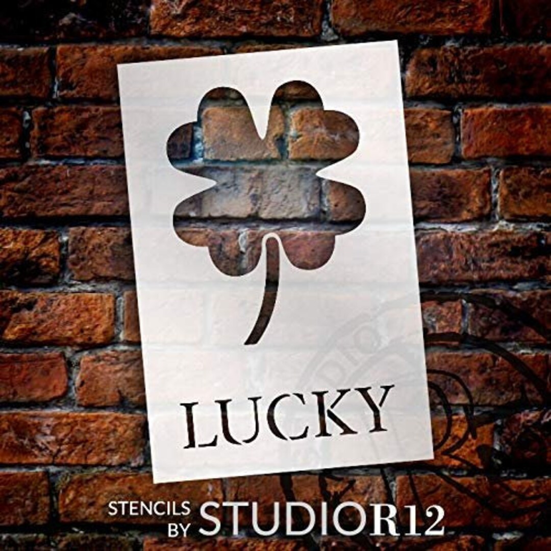 Lucky Stencil With 4-leaf Clover by Studior12 DIY Irish Farmhouse Fun ...