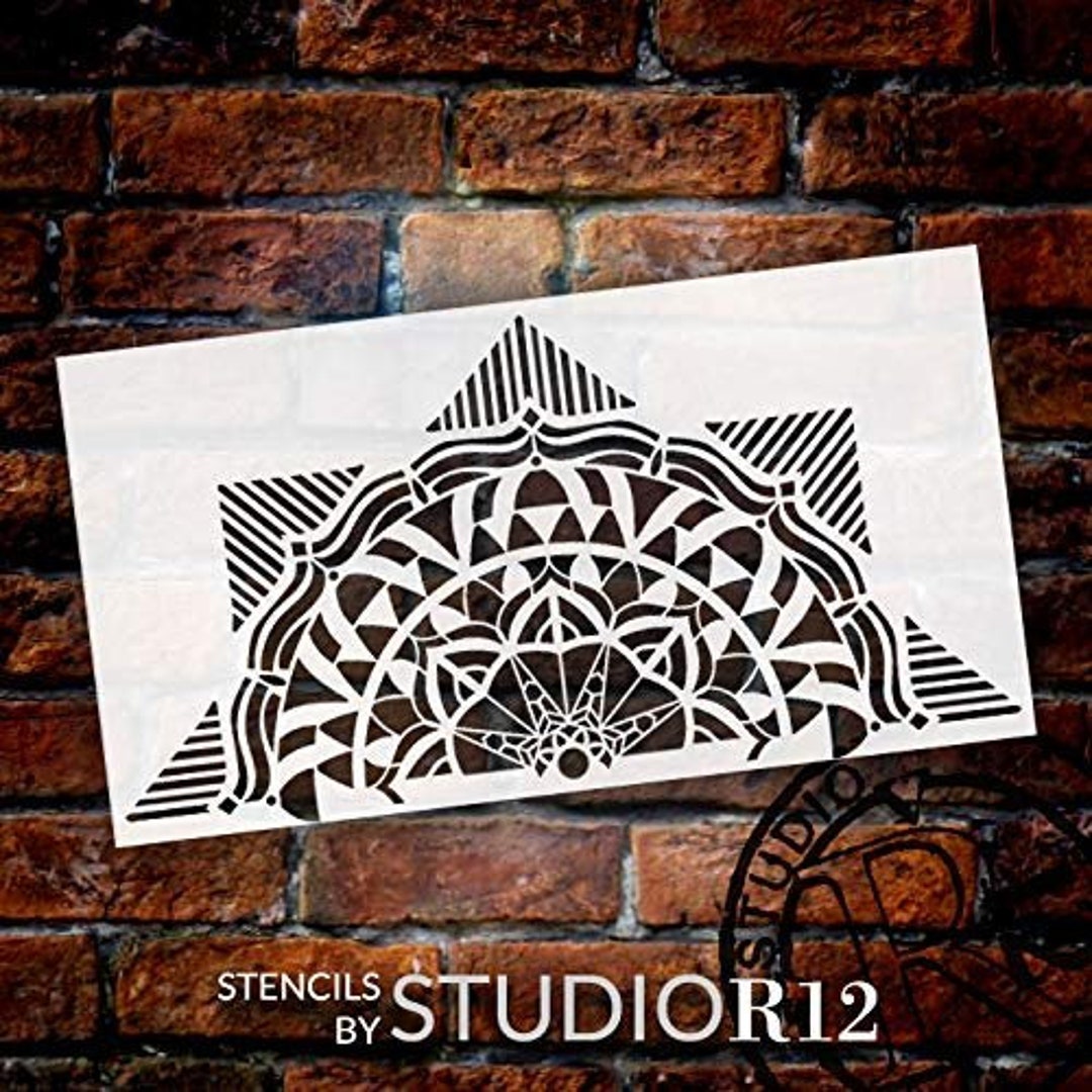 Mandala Geometric Half Design Stencil by Studior12 Reusable Mylar ...