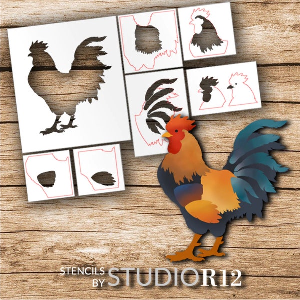 Rooster Stencil - Etsy