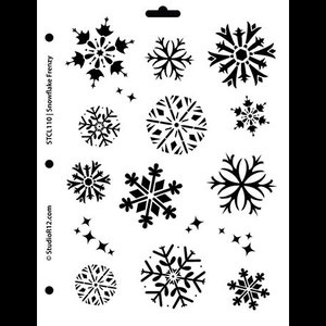 Frenzy Snowflake Stencil by Studior12 Reusable, Christmas, Holiday ...