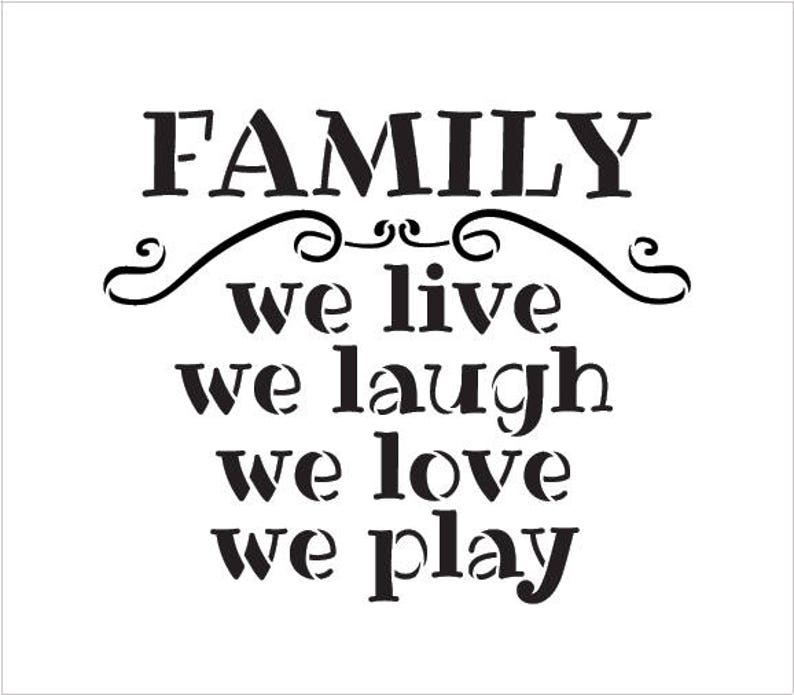 Family Word Stencil Select Size STCL1869 by Studior12 - Etsy