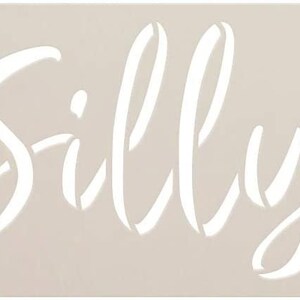 Silly Cursive Script Word Stencil by Studior12 DIY Funny Family Home ...