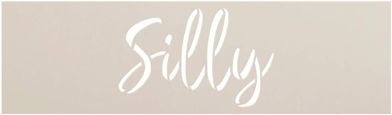Silly Cursive Script Word Stencil by Studior12 DIY Funny | Etsy