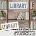 Horizontal Library Word Art Stencil by Studior12 Select Size USA Made ...