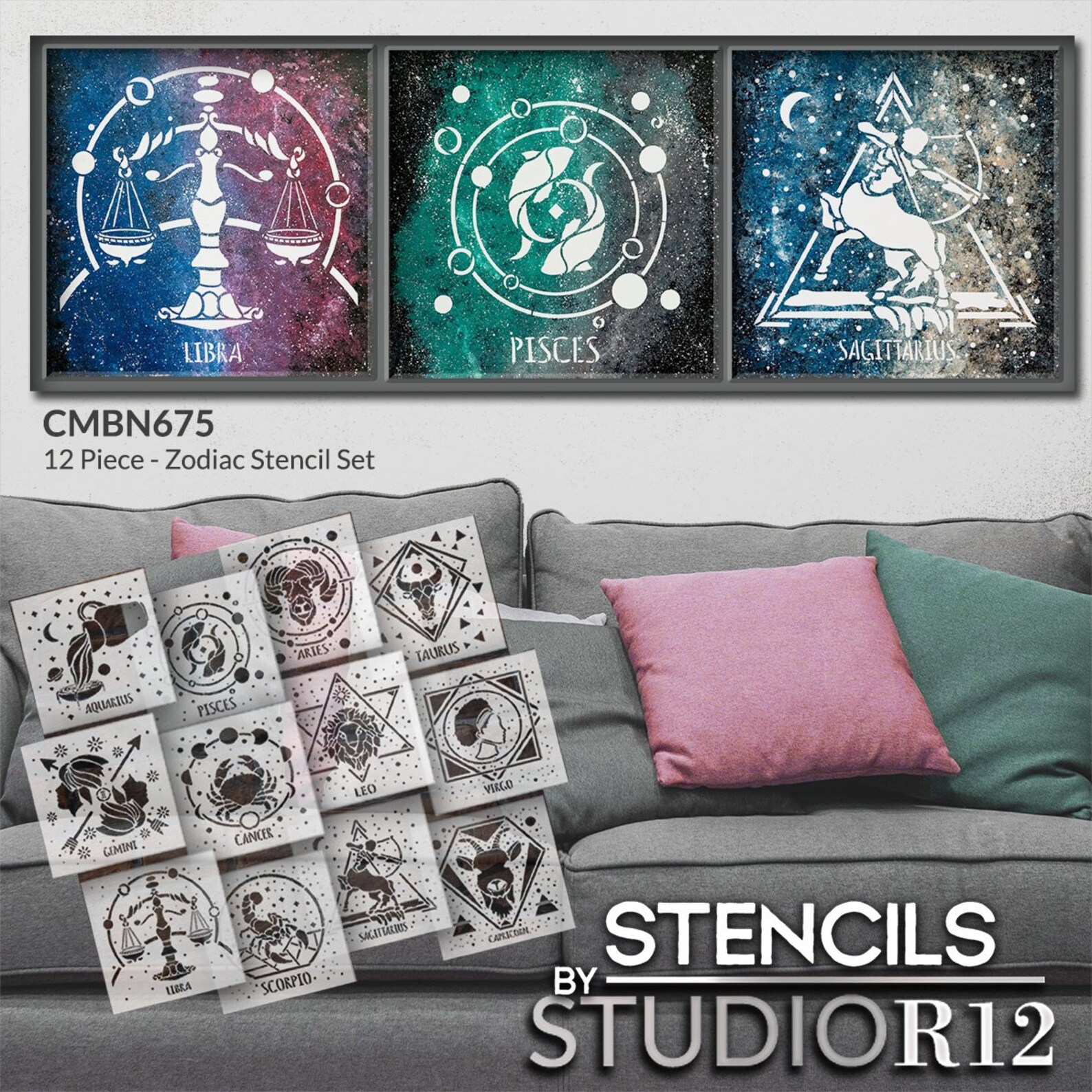 Zodiac Sign Stencil Set by Studior12 Select Size USA Made - Etsy