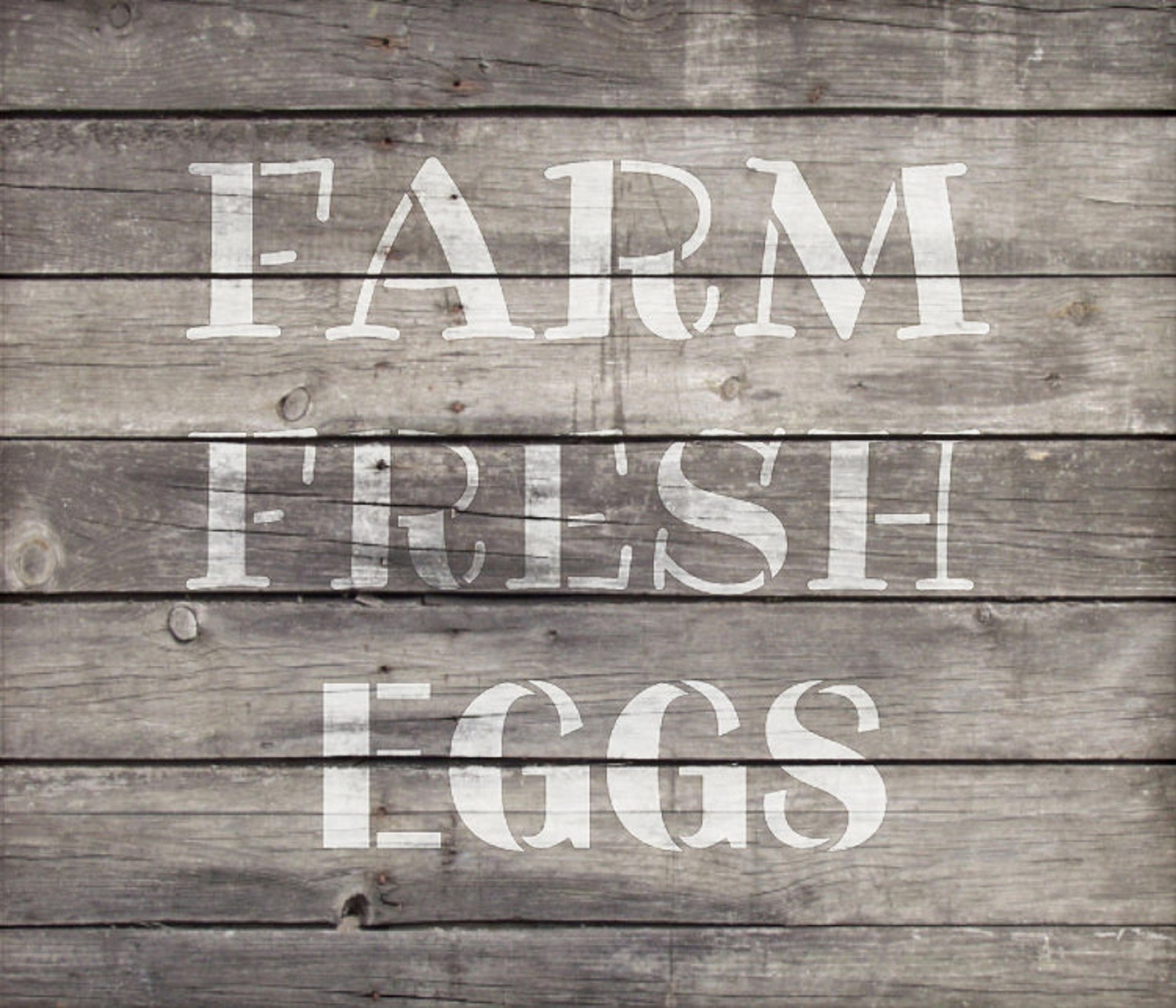 Farm Fresh Eggs Word Stencil by Studior12 Fun Country Word - Etsy