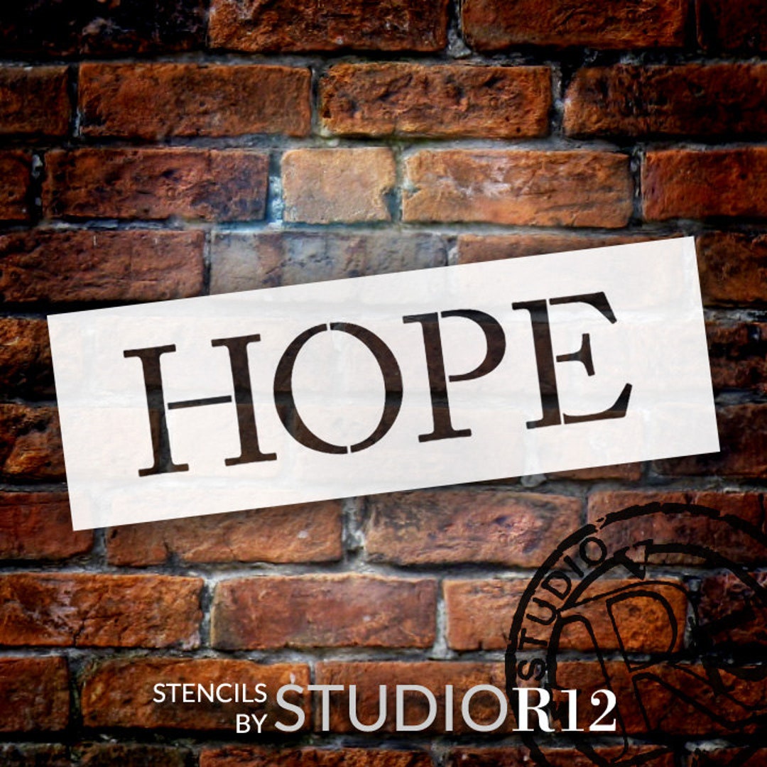 Hope Word Stencil by Studior12 Journal & Scrapbook Stencil Tiered Tray ...