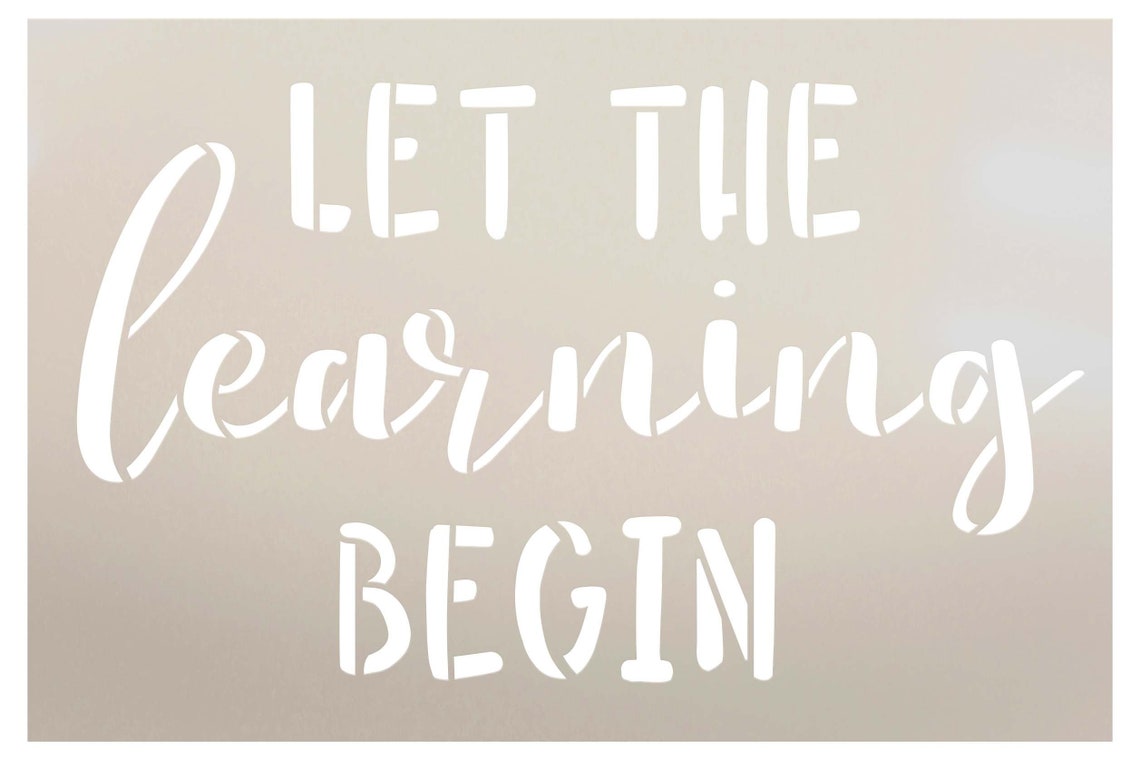 Let the Learning Begin Script Stencil by Studior12 DIY - Etsy