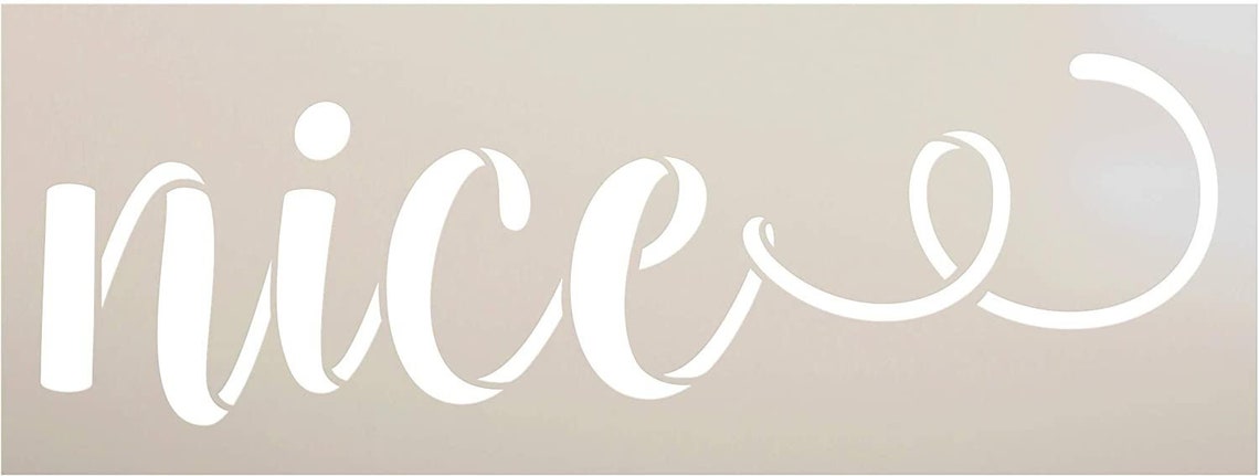 Nice Dainty Script Word Stencil by Studior12 DIY Inspiration - Etsy