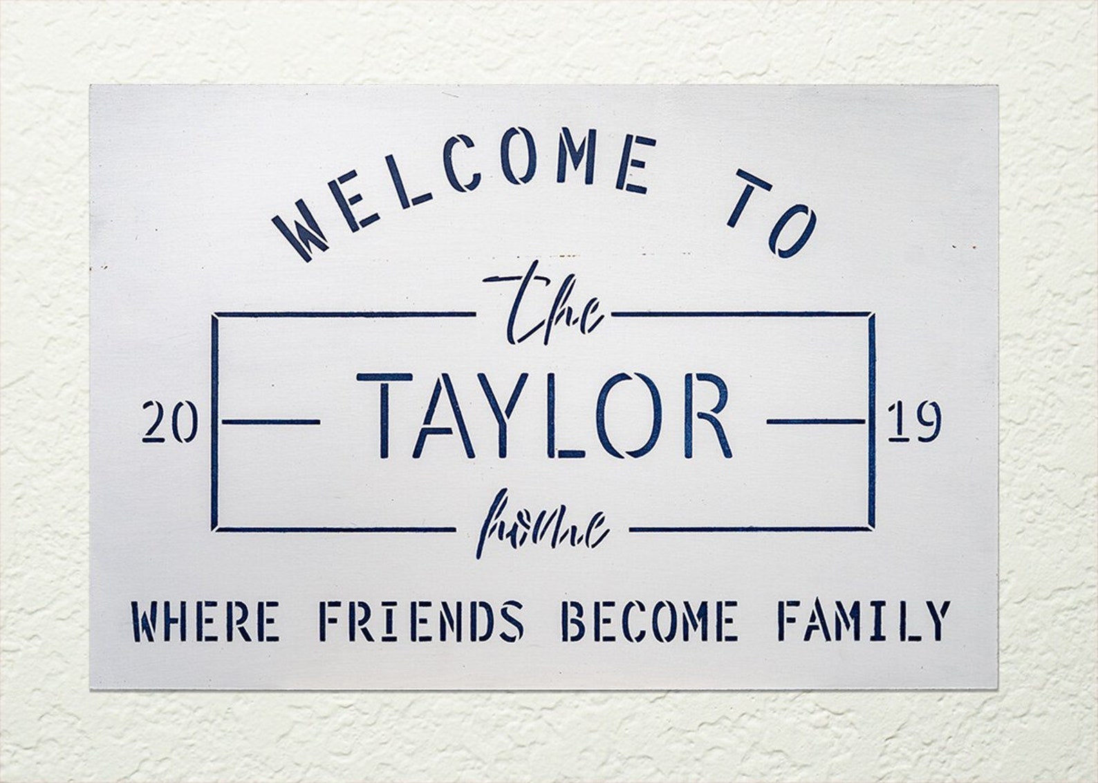 Personalized Family Welcome Stencil by Studior12 DIY - Etsy
