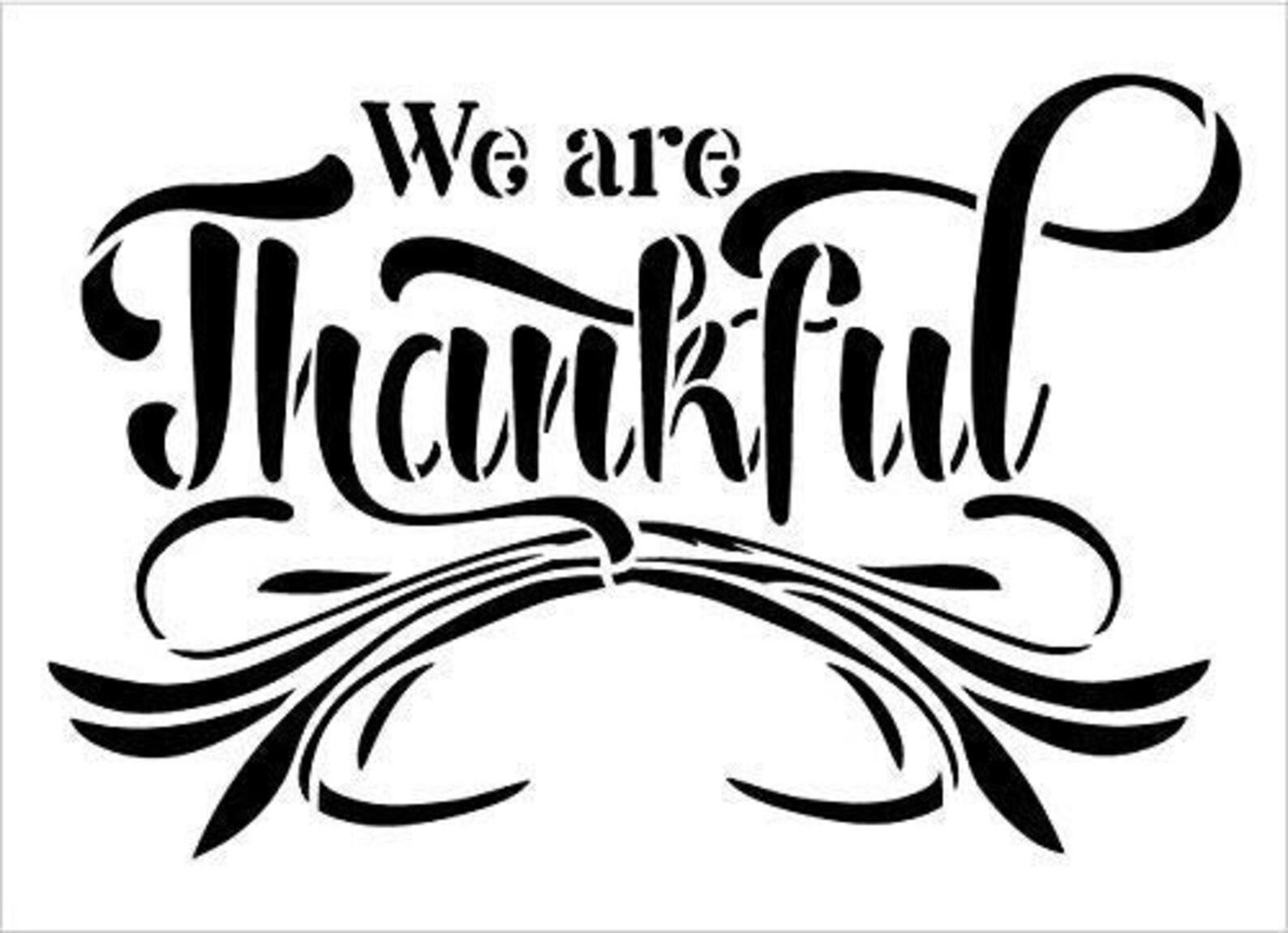 We Are Thankful Stencil by Studior12 DIY Rustic Fall - Etsy