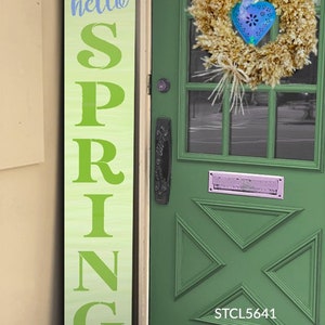 Hello Spring Stencil by Studior12 DIY Outdoor Wood Leaner Home Decor ...