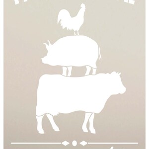 Eggs Meat Dairy Animal Stack Stencil by Studior12 Craft DIY Farmhouse ...